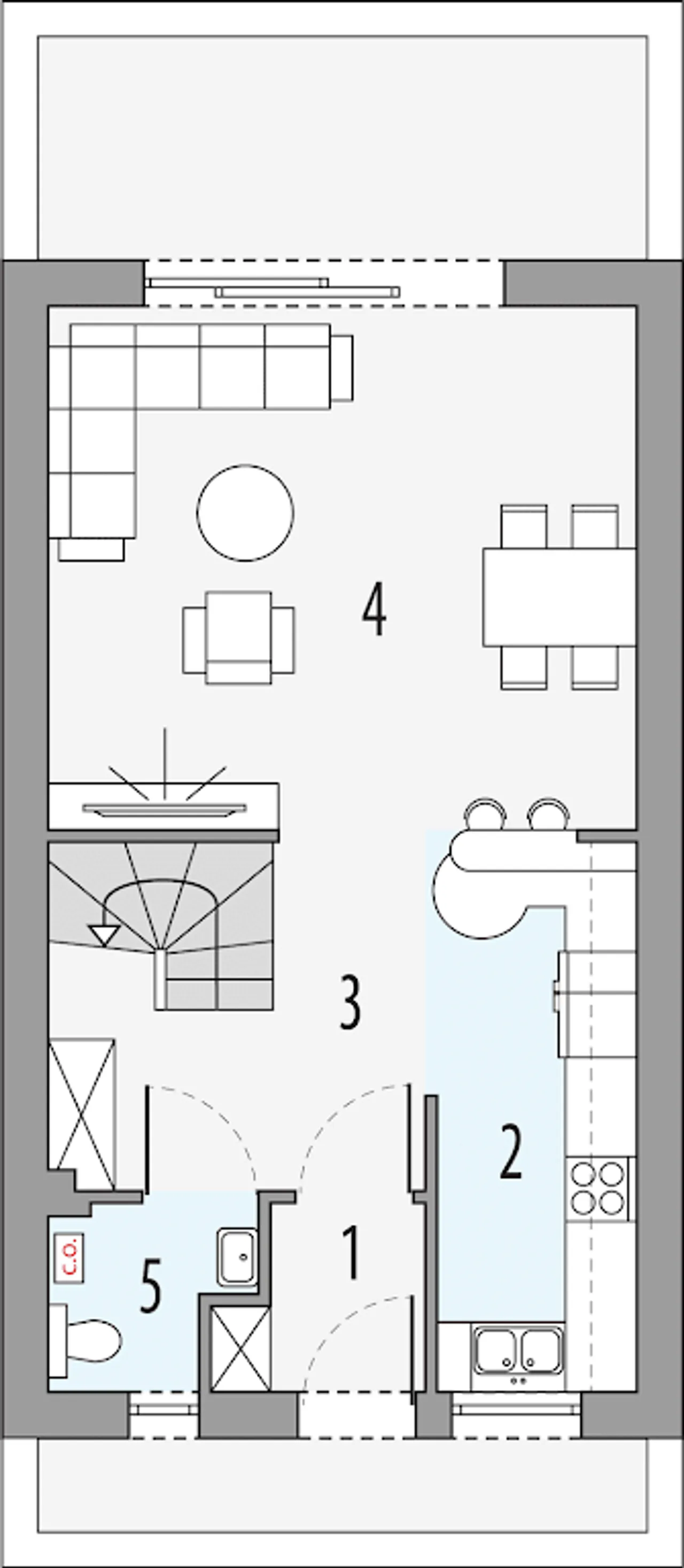 Gotowy projekt Emilka 2 78.5 m² | Planz.pl